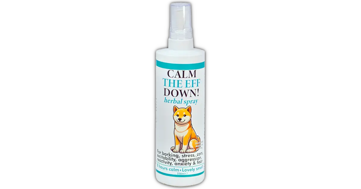 Calm the eff Down Herbal Spray | Calming dog treats | Barking Stress ...